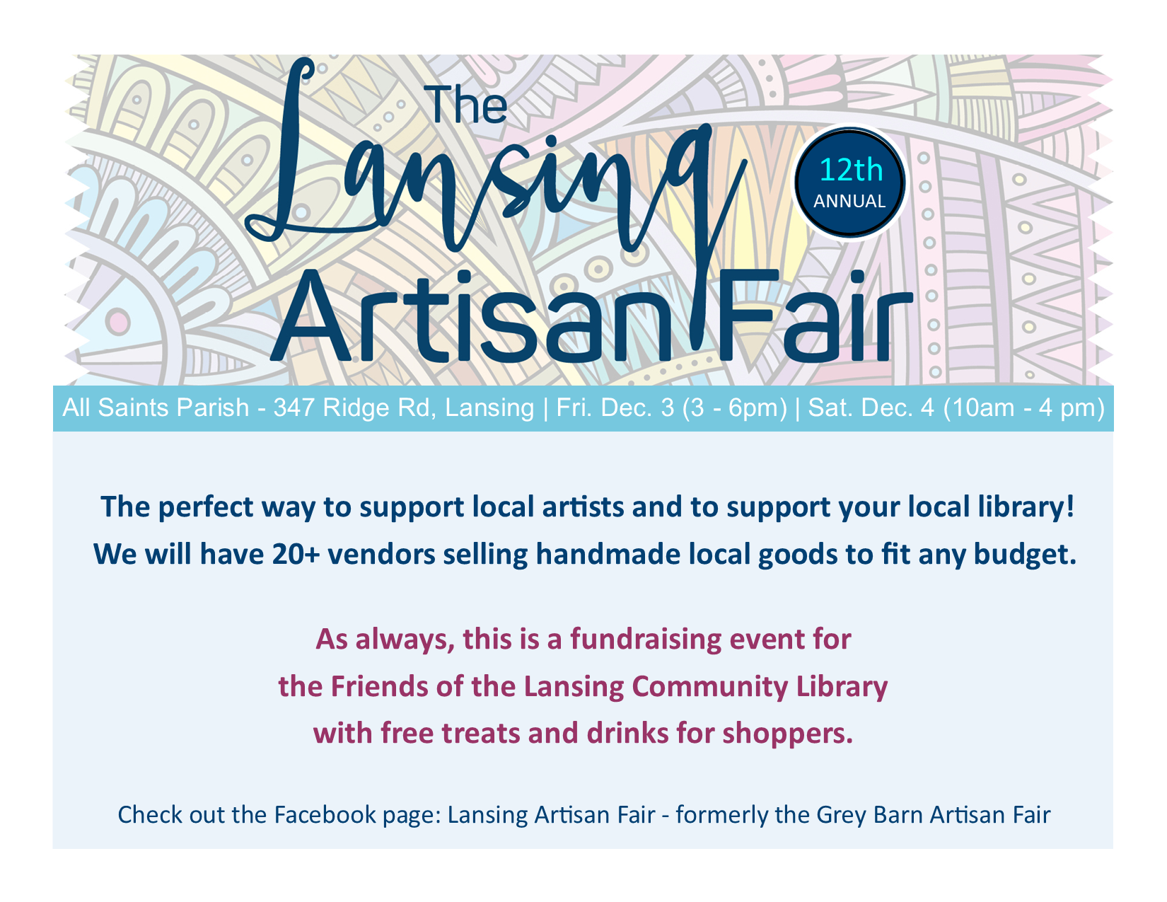 The Lansing Artisan Fair is Back! - Lansing Community Library