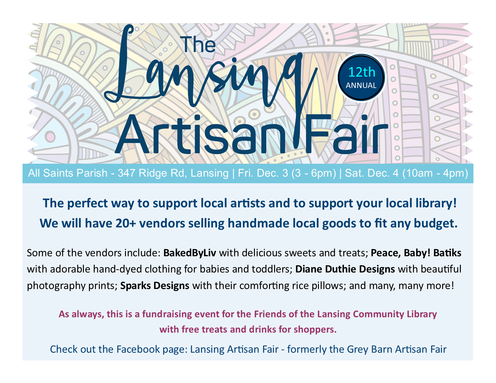 The Lansing Artisan Fair Is This Week! - Lansing Community Library