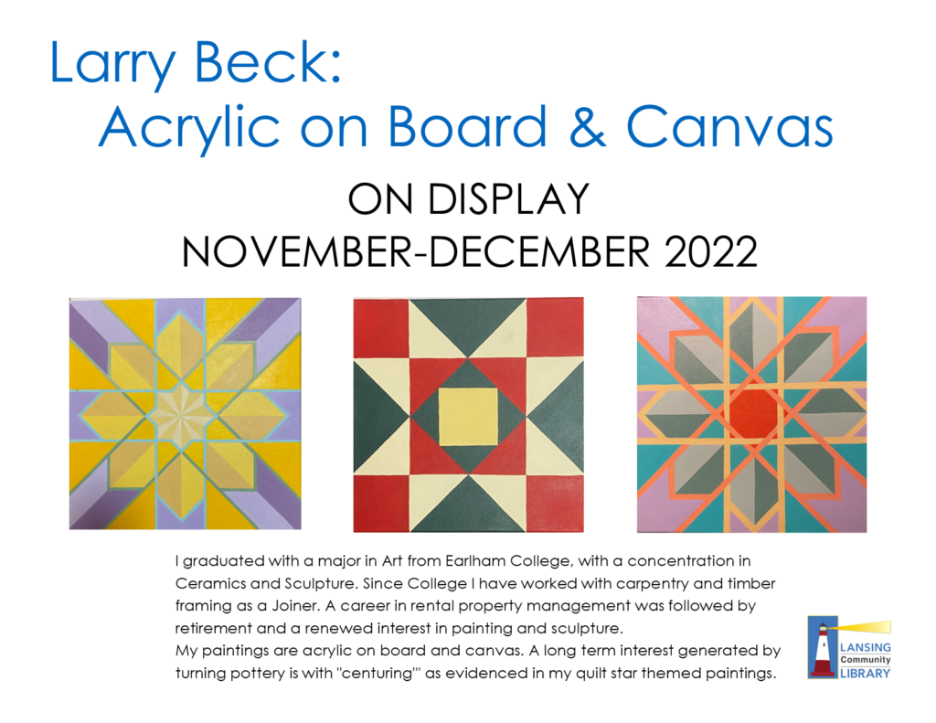 On Display - Artwork by Larry Beck - Lansing Community Library