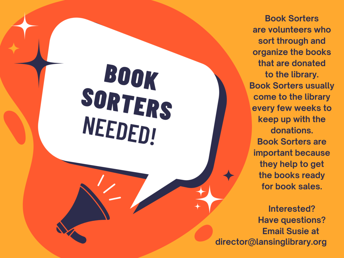 Book Sorters Needed! - Lansing Community Library