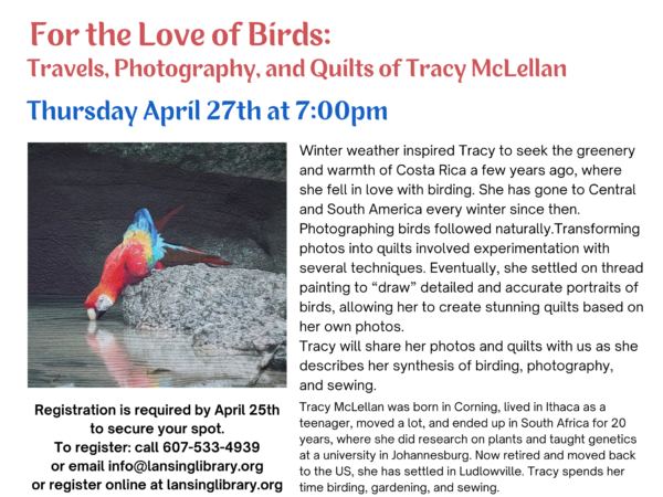 For the Love of Birds: Travels, Photography, and Quilts of Tracy ...
