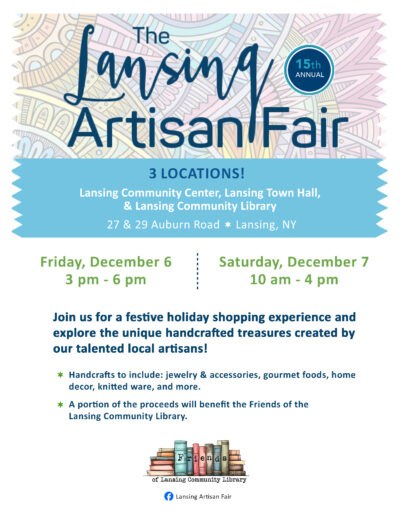The Friends of LCL – 16th Annual Lansing Artisan Fair - Lansing Community Library